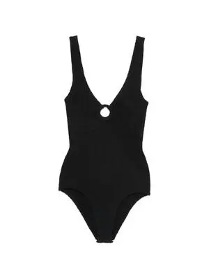 Hunza G Ring Textured Swimsuit - Black