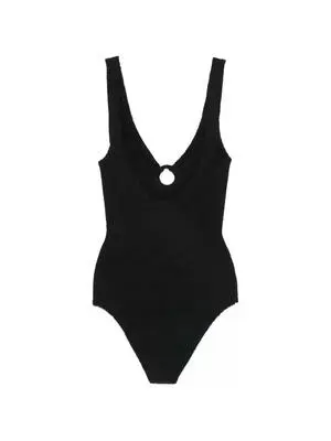 Hunza G Ring Textured Swimsuit - Black