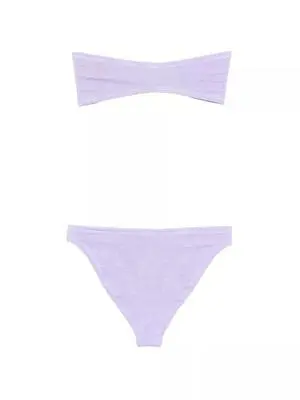 Hunza G Knot Crinkle Bikini - Purple