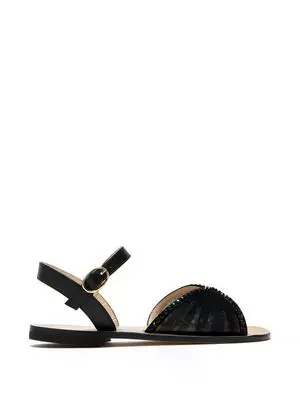 ANDREA WAZEN Katy Embellished-strap Sandals - Black