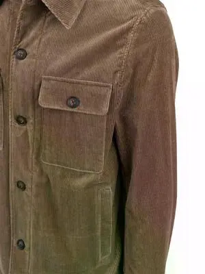 BOSS Chest-pocket Corduroy-effect Overshirt