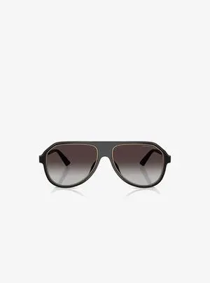 Michael Kors Molokai Aviator Sunglasses - Black
