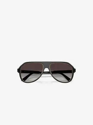 Michael Kors Molokai Aviator Sunglasses - Black