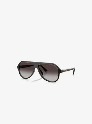 Michael Kors Molokai Aviator Sunglasses - Black
