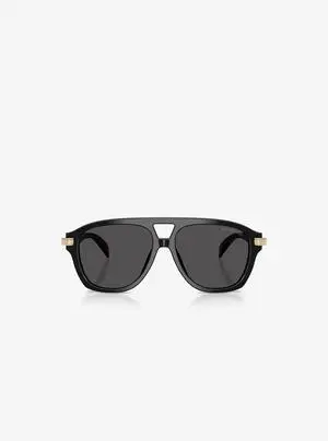 Michael Kors Grenada Oversized Aviator Sunglasses - Black