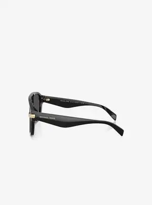 Michael Kors Grenada Oversized Aviator Sunglasses - Black