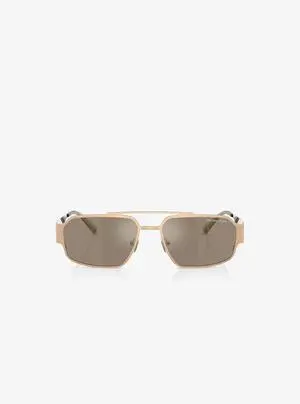 Michael Kors Cape Town Aviator Sunglasses - Gold