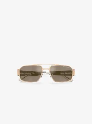Michael Kors Cape Town Aviator Sunglasses - Gold