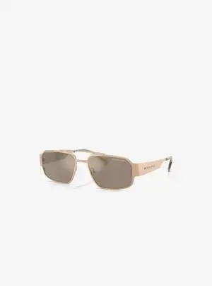 Michael Kors Cape Town Aviator Sunglasses - Gold