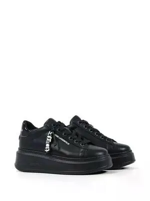 Karl Lagerfeld Charm-pendant Platform Sneakers - Black