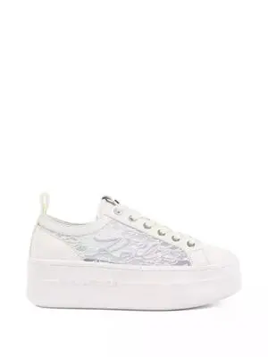 Karl Lagerfeld Lace-detail Platform Sneakers - White