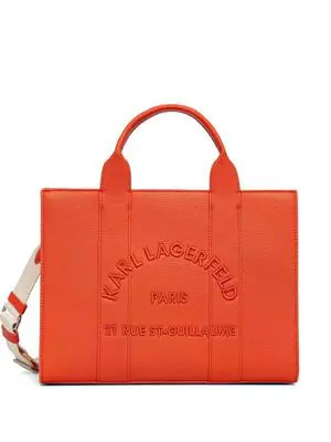 Karl Lagerfeld Embossed Tote Bag - Orange