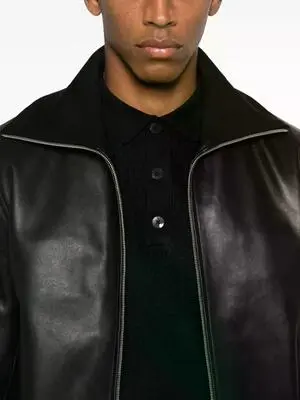 Sandro Zip-up Leather Jacket
