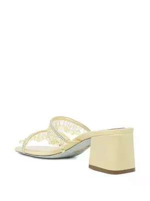 Rene Caovilla 50mm Embellished Sandals - Yellow