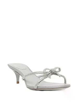 Rene Caovilla 50mm Lynette Embellished Sandals - Grey