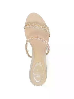 Rene Caovilla 50mm Embellished Sandals - Neutrals