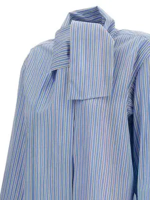 Plan C Striped Scarf Shirt