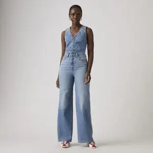LEVI'S Denim Wide-leg Jumpsuit