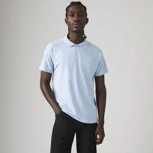 LEVI'S Shoreline Tech Polo Shirt - Stripe Niagara Mist Heather