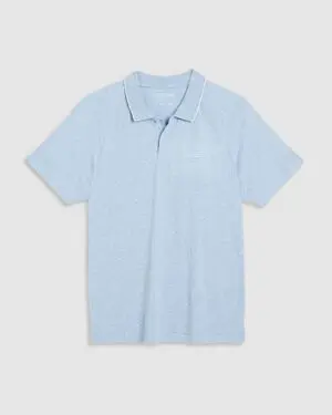 LEVI'S Shoreline Tech Polo Shirt - Stripe Niagara Mist Heather