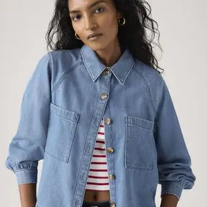 LEVI'S Tini Long-sleeve Utility Shirt - Poolside Blue