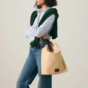LEVI'S Heritage Canvas Tote Bag With Leather Handles