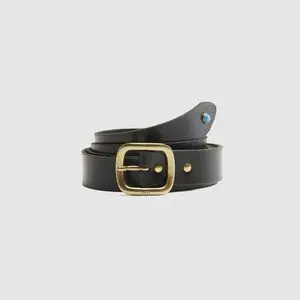 LEVI'S Cameron Long Length Leather Belt - Caviar