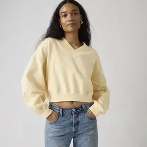 LEVI'S Vintage V-neck Sweatshirt - Garment Dye Womens Rutabaga