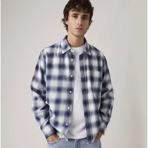 LEVI'S Duboce Boxy Overshirt - James Plaid Rain Washed