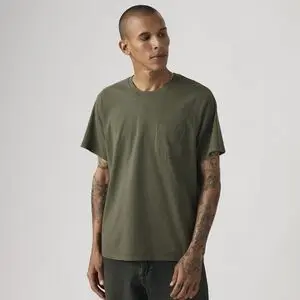 LEVI'S Essential Pocket Garment Dye T-shirt - Garment Dye Deep Depths