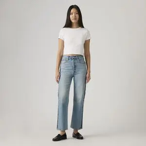 LEVI'S Ribcage Deconstructed Ankle Jeans