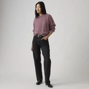 LEVI'S Leilah Cable Crewneck Sweater - Washed Crushed Berry
