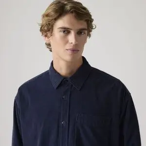 LEVI'S Loose Button-up Corduroy Shirt - Navy Blazer