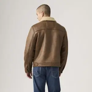 LEVI'S Two Chest Pocket Faux Shearling Jacket