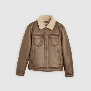 LEVI'S Two Chest Pocket Faux Shearling Jacket