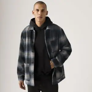 LEVI'S Wool Blend Chore Jacket - Blue/grey Plaid