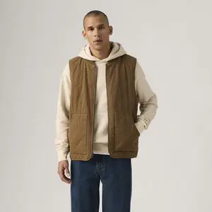 LEVI'S Quilted Utility Vest - Brown