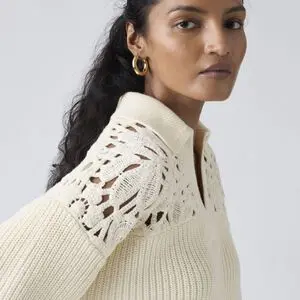 LEVI'S Bianca Crochet Polo Sweater