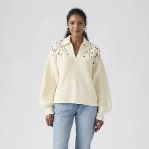 LEVI'S Bianca Crochet Polo Sweater