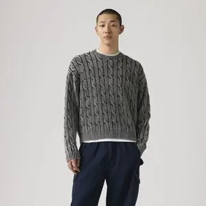 LEVI'S Carmel Cable Crew Sweater - Phantom