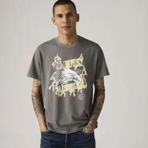LEVI'S Relaxed Fit Short-sleeve Graphic T-shirt - Lightning Eagle Smoked Pearl