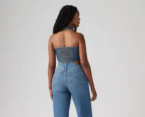LEVI'S Bria Denim Halter Top