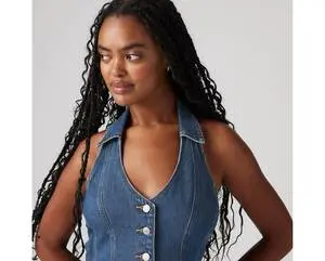 LEVI'S Bria Denim Halter Top
