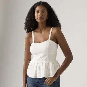 LEVI'S Lula Eyelet Peplum Tank Top