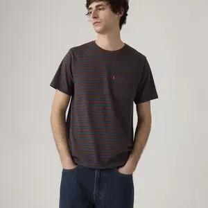 LEVI'S Classic Pocket T-shirt - Orion Stripe Bracken