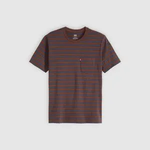 LEVI'S Classic Pocket T-shirt - Orion Stripe Bracken