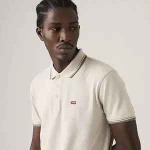 LEVI'S Housemark Polo Shirt - Wood Tipping Stripe