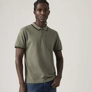LEVI'S Housemark Polo Shirt - Wood Tipping Stripe