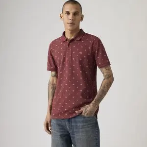 LEVI'S Housemark Polo Shirt - Ebba Geo Oxblood