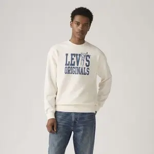 LEVI'S Relaxed Graphic Crewneck Sweatshirt - Levis Original Crew Egret